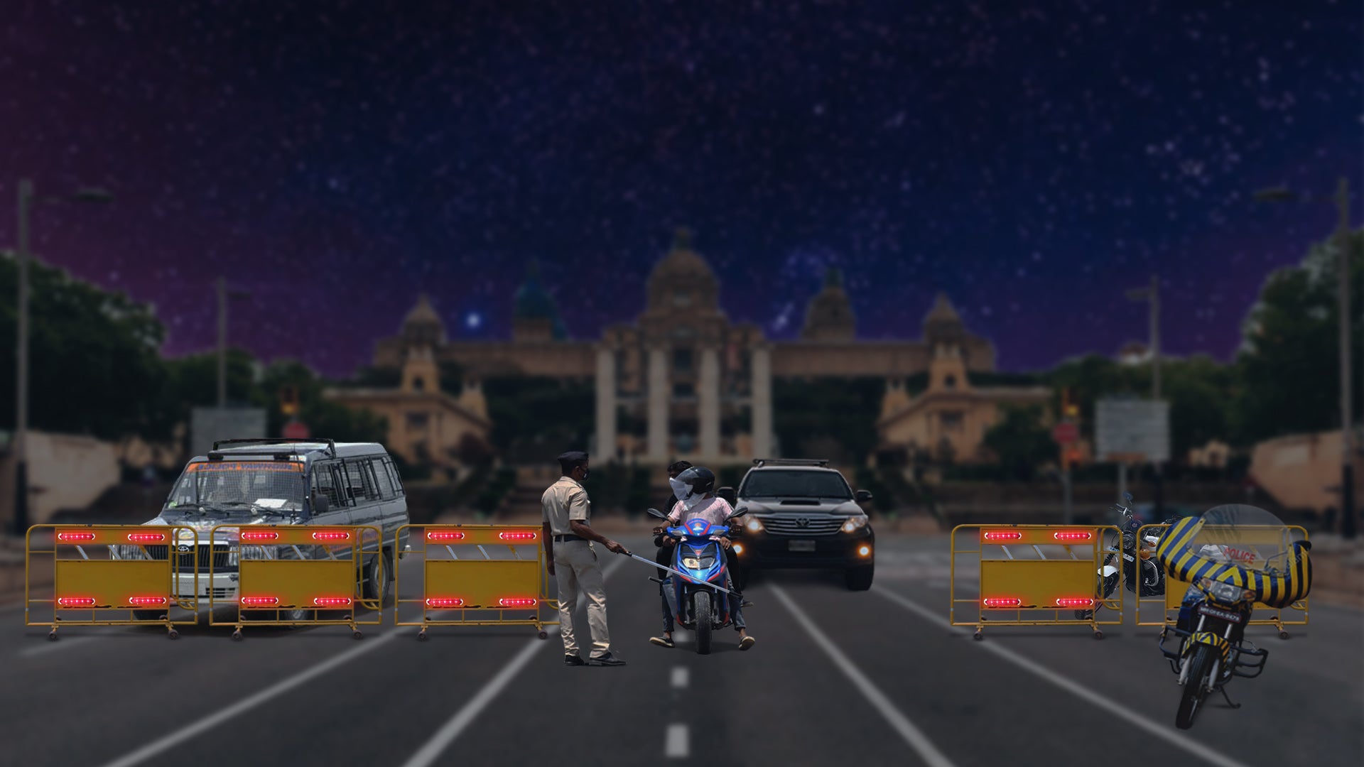 Solar Red Flag Light for Police Barricade – Trivenishop